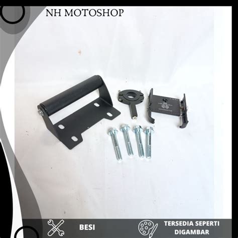Jual Paket Holder Hp Breket Bracket Gps Holder Hp Motor Cb 150 X Cbx Cb150x Cover Stang Holder