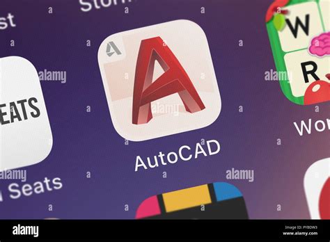 London United Kingdom October 26 2018 Icon Of The Mobile App Autocad From Autodesk Inc On