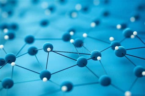 Technology Polygon Atom Connect Tech Science Grid Background Abstract Networking Blue Stock