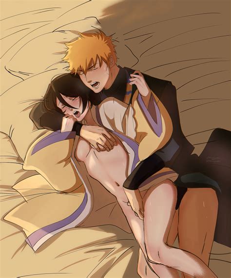 M1rimorinku Kuchiki Rukia Kurosaki Ichigo Bleach Highres 1boy