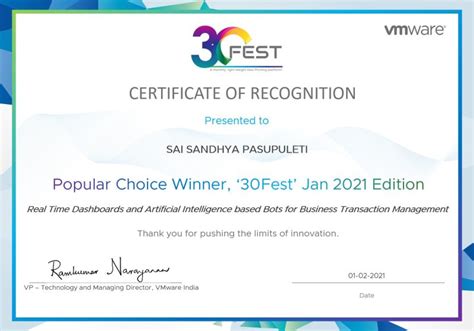 Sai Sandhya Pasupuleti Sheher On Linkedin Vmwarelife Innovationdays Success Leadership