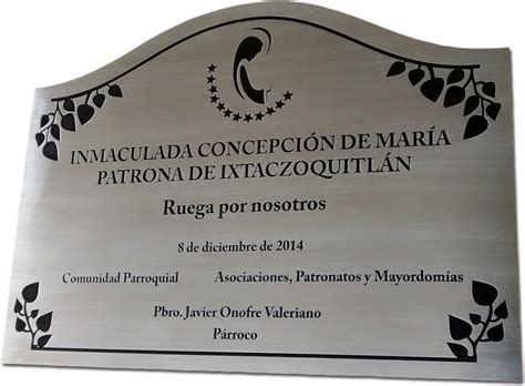Placas De Acero Inoxidable Placas Grabadas Las