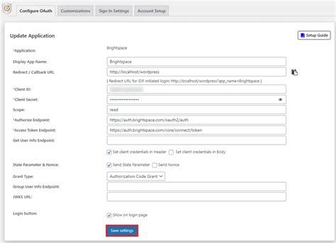 Brightspace Single Sign On Sso Wordpress Oauth Brightspace Login