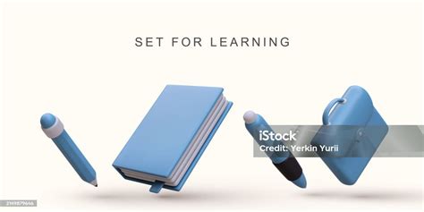 흰색 배경에 학습을 위한 3d 사실적인 세트 액세서리 벡터 일러스트 레이 션입니다 0명에 대한 스톡 벡터 아트 및 기타 이미지 0명 3차원 형태 개념 Istock