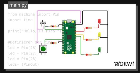 Vorlage Ampelschaltung Micropython Copy Wokwi ESP32 STM32 Arduino