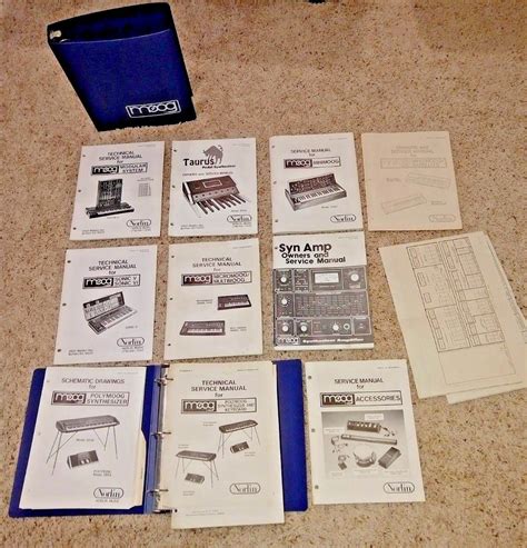 MATRIXSYNTH Lot Of Moog Synthesizer Factory Service Manuals Original Complete