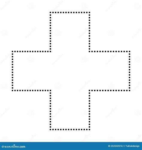Cross Shape Dotted Symbol Vector Icon For Creative Graphic Design Ui