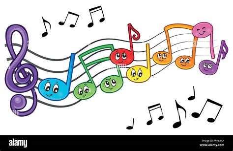 Cartoon Music Notes Theme Image 2 Stock Vector Image And Art Alamy