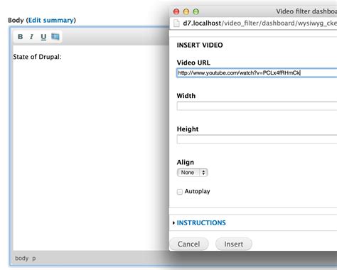 How To Embed Videos Using Video Filter In Drupal 7 Webwash