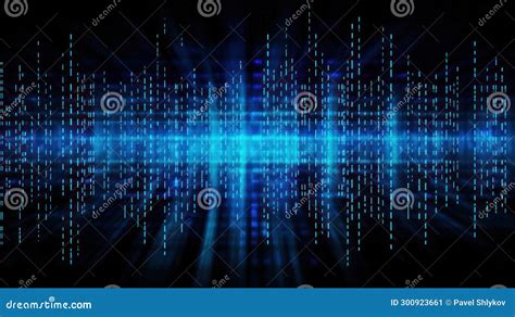 Digital Binary Code Matrix Background Scientific Technology Data Binary Code Network Conveying