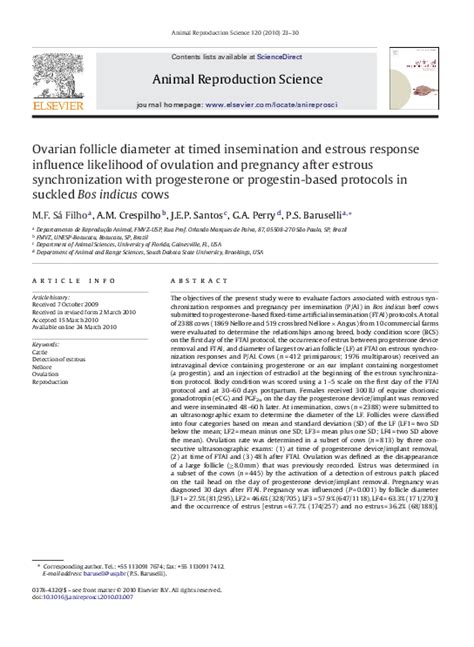 Pdf Artificial Insemination System Without Estrous Observation In