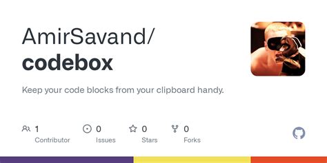 GitHub AmirSavand Codebox Keep Your Code Blocks From Your Clipboard Handy