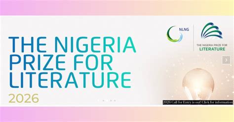Nlng Announces Call For Entries For Nigeria Prize For Literature And