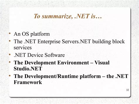 Synapse India Fundamentals Of Dotnet Development Ppt