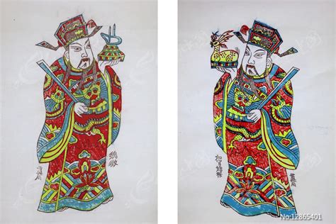 加官进爵文门神 高清图片下载 红动中国
