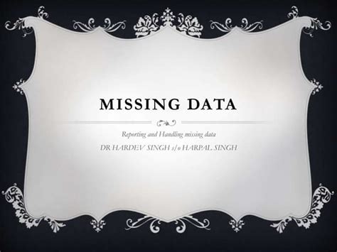 Missing Data Ppt