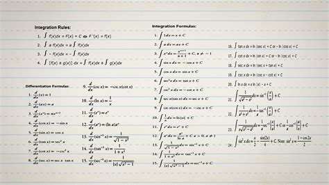 Derivative And Integral Formula Wallpaper By SawyerTHEBEST On DeviantArt