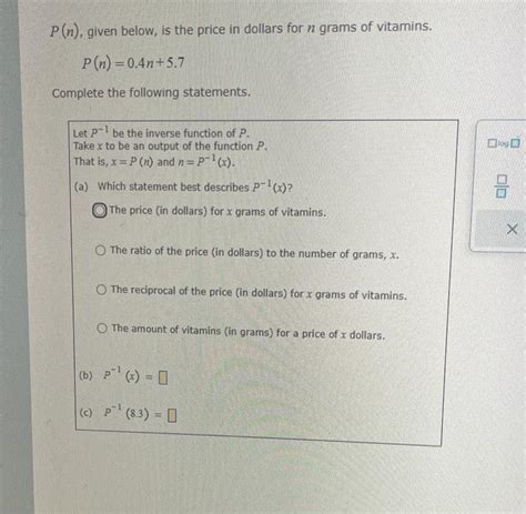 Solved Pn Given Below Is The Price In Dollars For N
