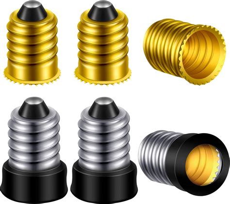 Sqxbk 8pcs Black E12 To E14 Adapter Converter Bulb Converter E12 To E14 Adapter Light Bulb