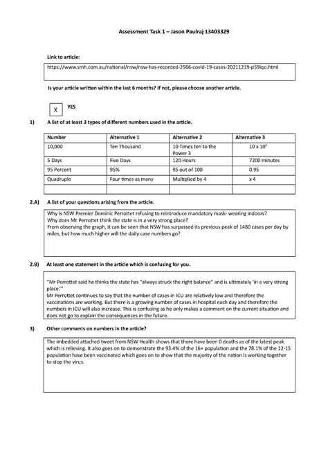 Assignment Task 1 Assessment Task 1 Jason Paulraj 13403329 Link To