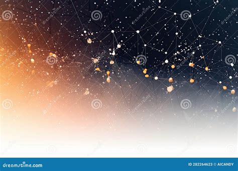 Minimalistic Abstract Background With Abstract Data Visualizations And Interconnected Nodes