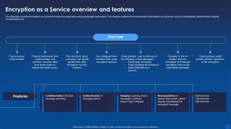 Encryption Features Powerpoint Presentation And Slides Ppt Slide
