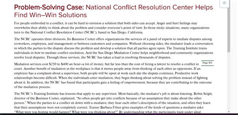 solved problem solving case national conflict resolution