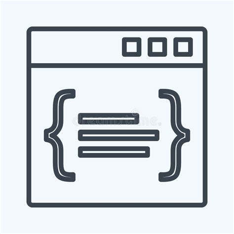 Icon Code Suitable For Programming Symbol Line Style Simple Design