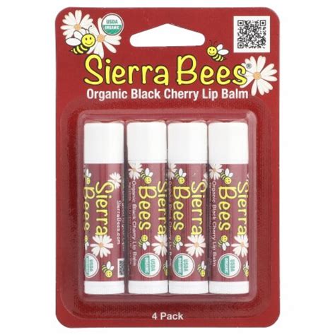 Sierra Bees Organic Lip Balms Black Cherry 4 Pack 015 Oz 425 G