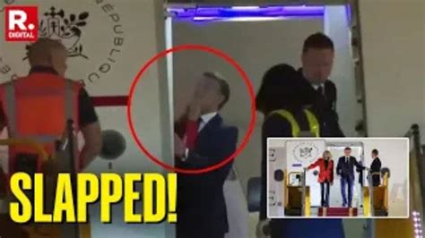 Leaked Video Shows Macron Slapped By Wife Brigitte While Exiting Plane In Vietnam Republic World
