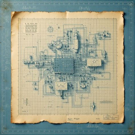 Free Vintage Circuit Blueprint Image Download At Stockcake