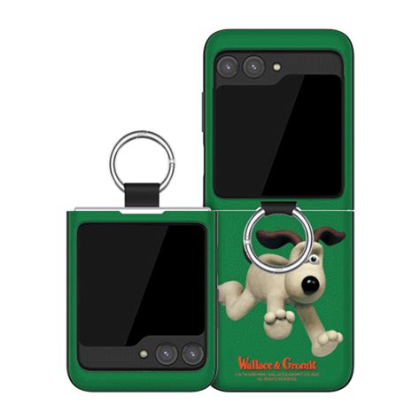 Wandg Z플립3456 월레스와 그로밋 고리형 카드도어범퍼케이스 Tc 핑크퐁크