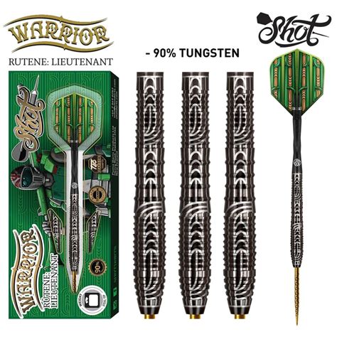Shot Warrior Rutene Lieutenant Steel Tip Dart Set 90 Tungsten 23gm