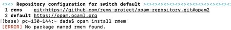 Failed To Install Dependencies No Solution Found · Issue 13 · Rems Project Rmem · Github