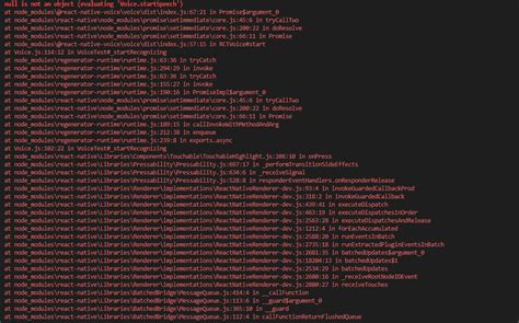 Null Is Not An Object Evaluating Voicestartspeech In Expo · Issue 376 · React Native Voice