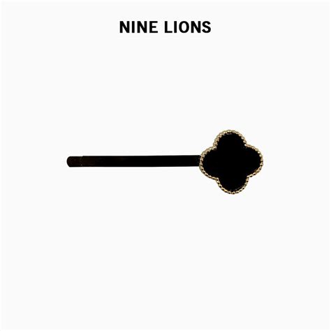 เก้าตัวสิงโต เครื่องประดับ เรียบหรูแนวย้อนยุคหญ้าสี่ใบกิ๊บติดผมกิ๊บทรงเส้นตรงรูปทรงคันธนูกิ๊บ