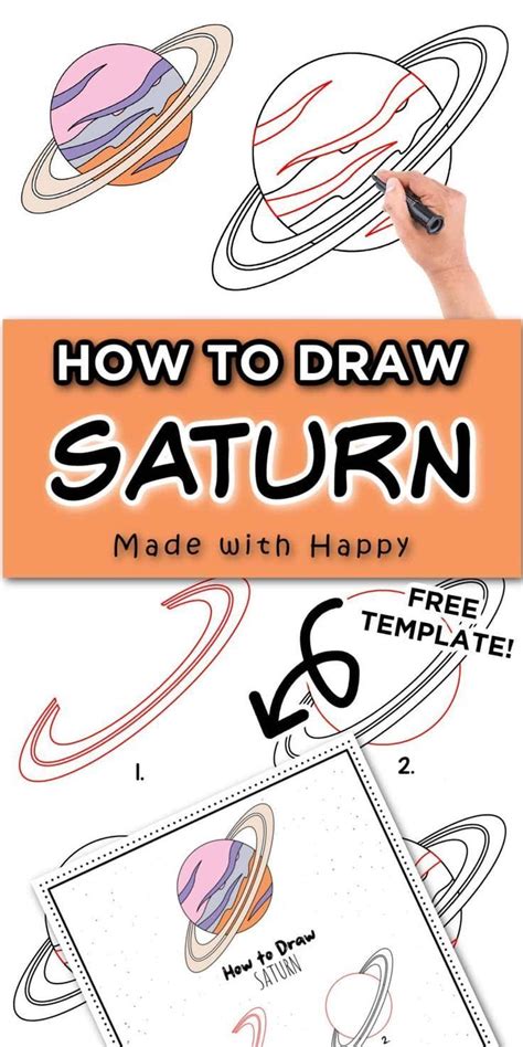 How To Draw Saturn Easy Step By Step Tutorial Saturn Exploration Art Facts About Saturn