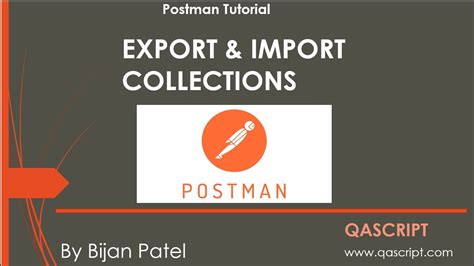 Postman Tutorial Export And Import Api Collections In Postman Youtube