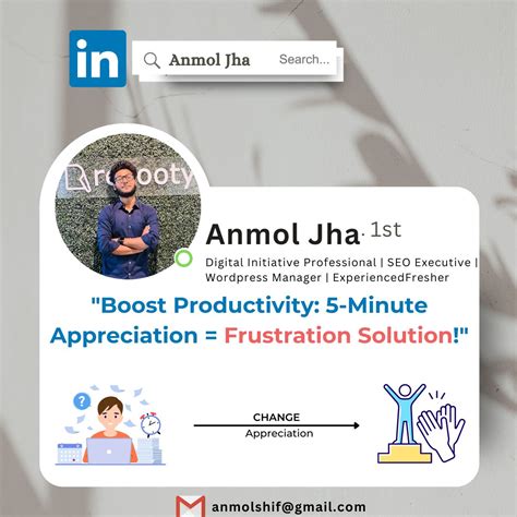 Anmol Jha On Linkedin Experience Motivation Job Engagement Productivityboost…