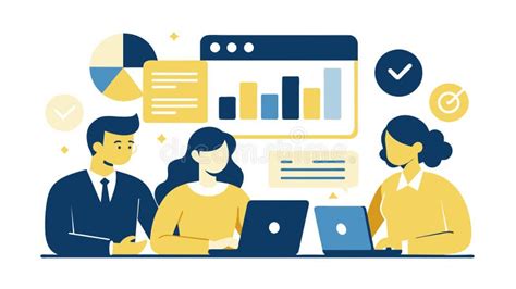 Data Visualization Revolution Dashboard Insights At A Glance Stock Illustration Illustration