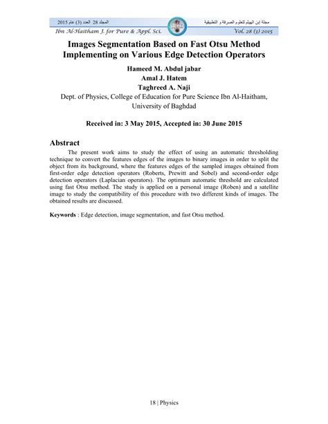 Pdf Images Segmentation Based On Fast Otsu Method Implementing On