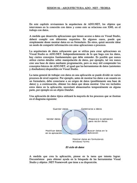 sesion 06 arquitectura ado net teoria pdf active x data