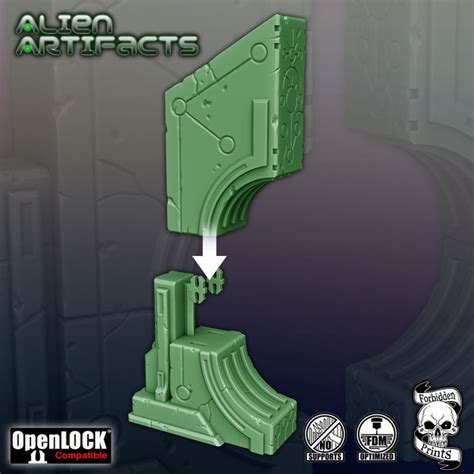 3d Printable Alien Artifacts Unknown Structure By Forbidden Prints