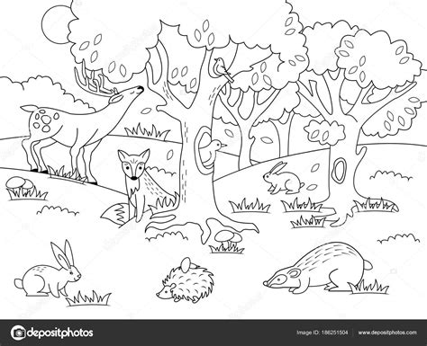 Dibujo Para Colorear Primavera En El Bosque Dibujos Para My Xxx Hot Girl