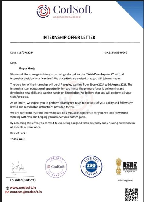 Mayur Garje On Linkedin Internship Webdevelopment Virtualinternship Learning Skilldevelopment