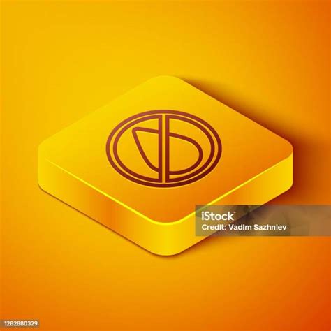 주황색 배경에 격리된 등색 선 워터 드롭 금지 아이콘 물 표지판이 없습니다 노란색 사각형 버튼입니다 벡터 일러스트레이션 3차원 형태에 대한 스톡 벡터 아트 및 기타 이미지