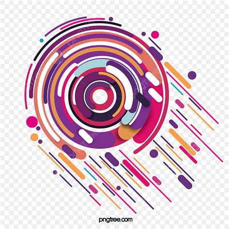 Concentric Circles Clipart Transparent Background Abstract Geometric