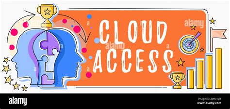Conceptual Display Cloud Access Internet Concept Software Tool Between