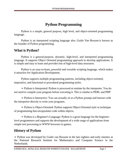Unit 1 Pdf Data Type Python Programming Language