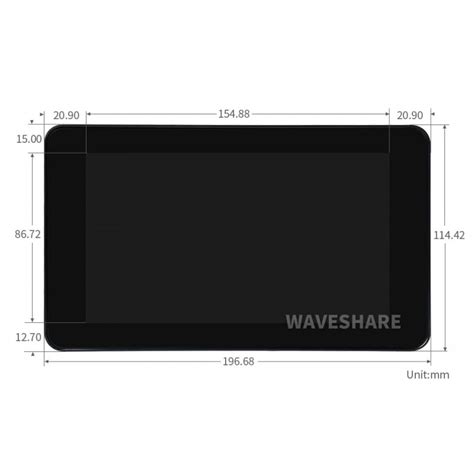 Waveshare inch Capacitive Touch IPS Display for Raspberry Pi with Protection Case Ã